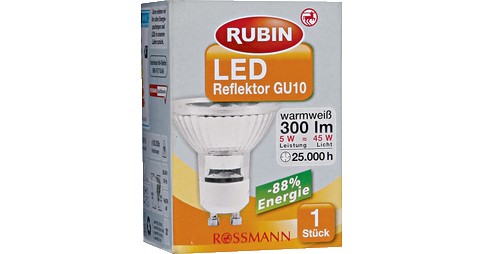 Rossmann / Rubin LED Reflektor GU10 im Test
