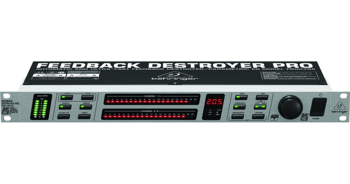 Behringer Feedback Destroyer Pro FBQ2496: 2,1 gut | Unsere Analyse zum ...