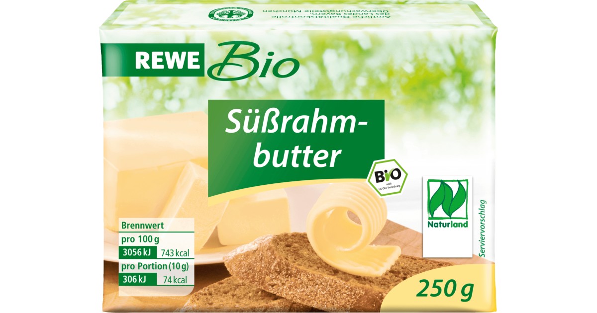 Rewe / Bio Süßrahmbutter im Test: 1,9 gut