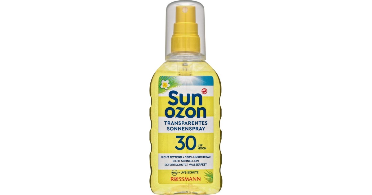 Rossmann / Sun Ozon Transparentes Sonnenspray LSF 30 im Test: 1,6 gut