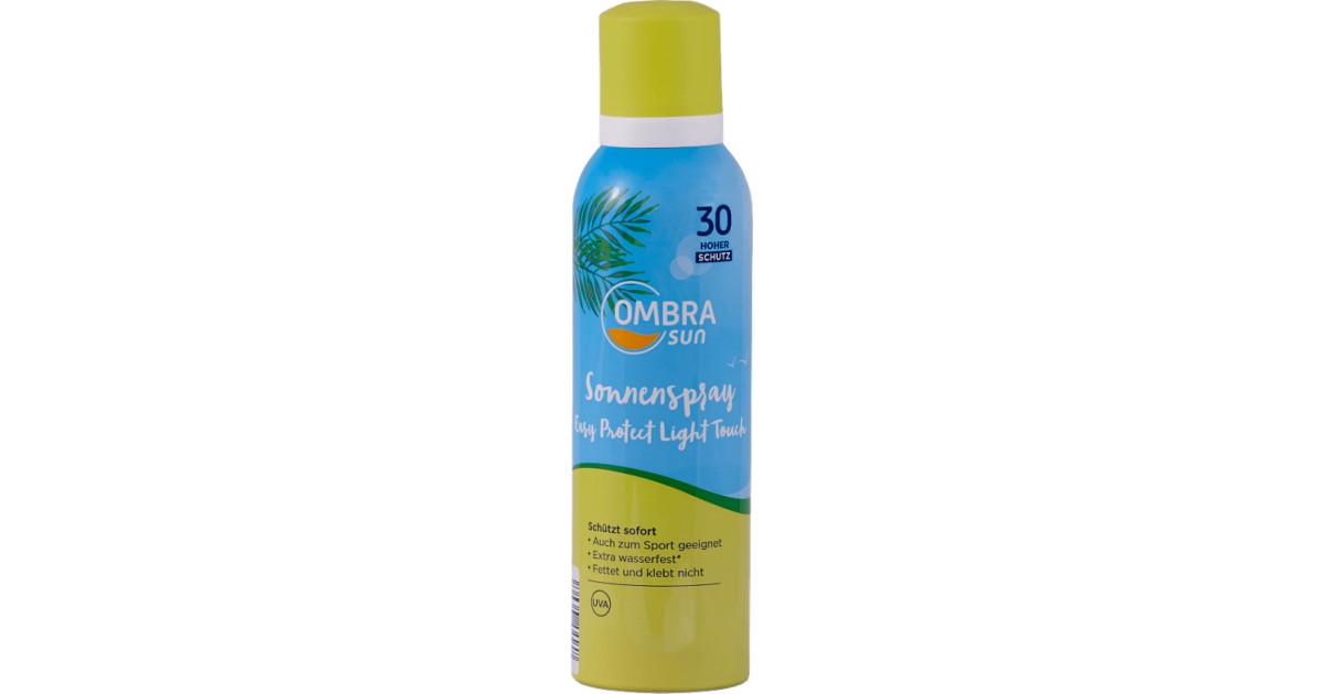 Aldi Nord / Ombra Sun Sonnenspray Easy Protect Light Touch LSF 30 im ...