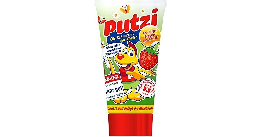 Putzi Die Zahncreme für Kinder, Erdbeergeschmack im Test: 1,4 sehr gut