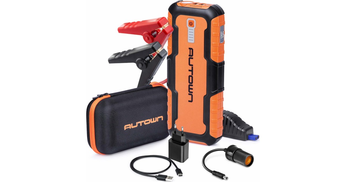 Autown Auto Starthilfe | Praktisches Gerät zur Selbsthilfe bei leerer ...