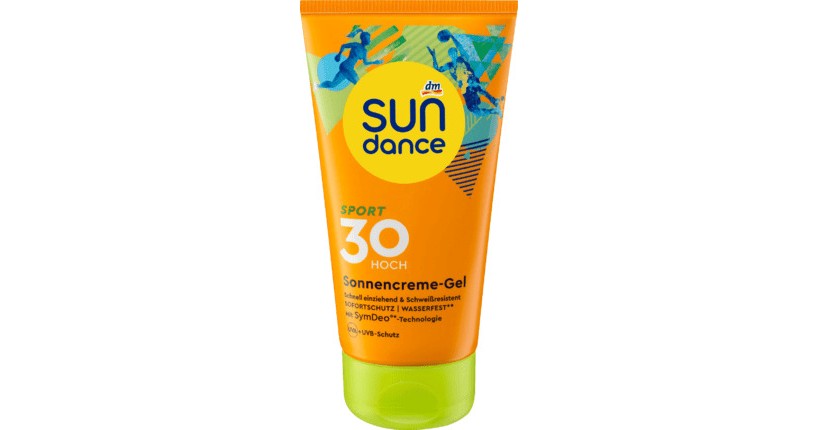dm / Sun Dance Sport Sonnen Creme Gel LSF 30 Test