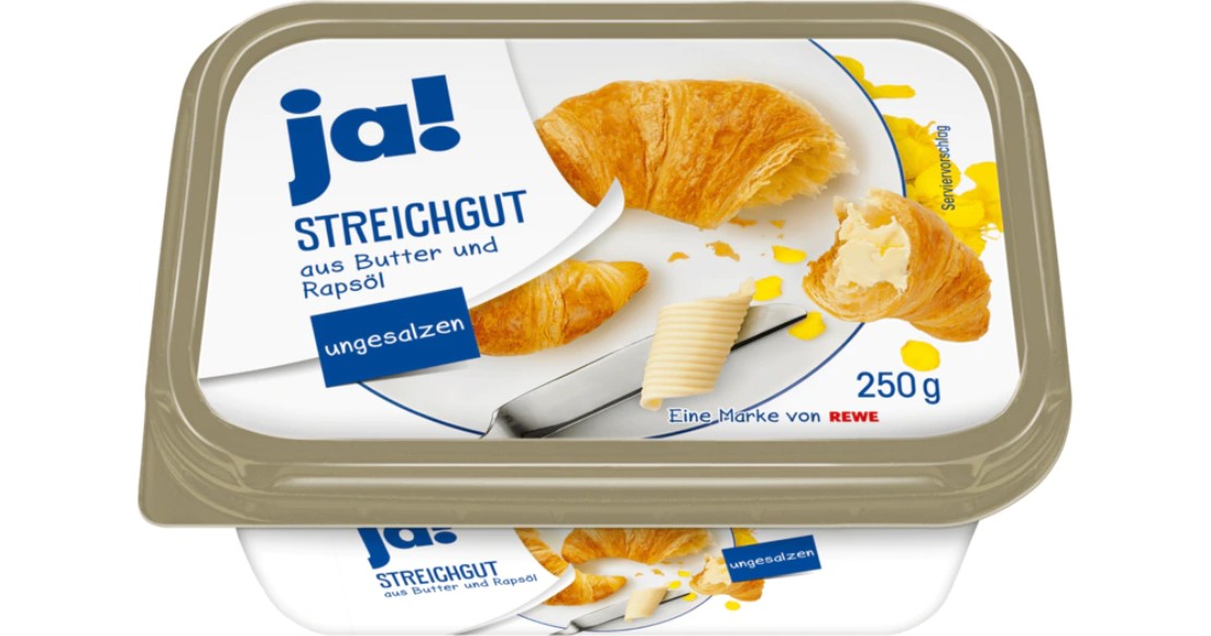 Rewe / Ja! Streichgut im Test: 2,2 gut | Gut streichfähig durch Rapsöl ...