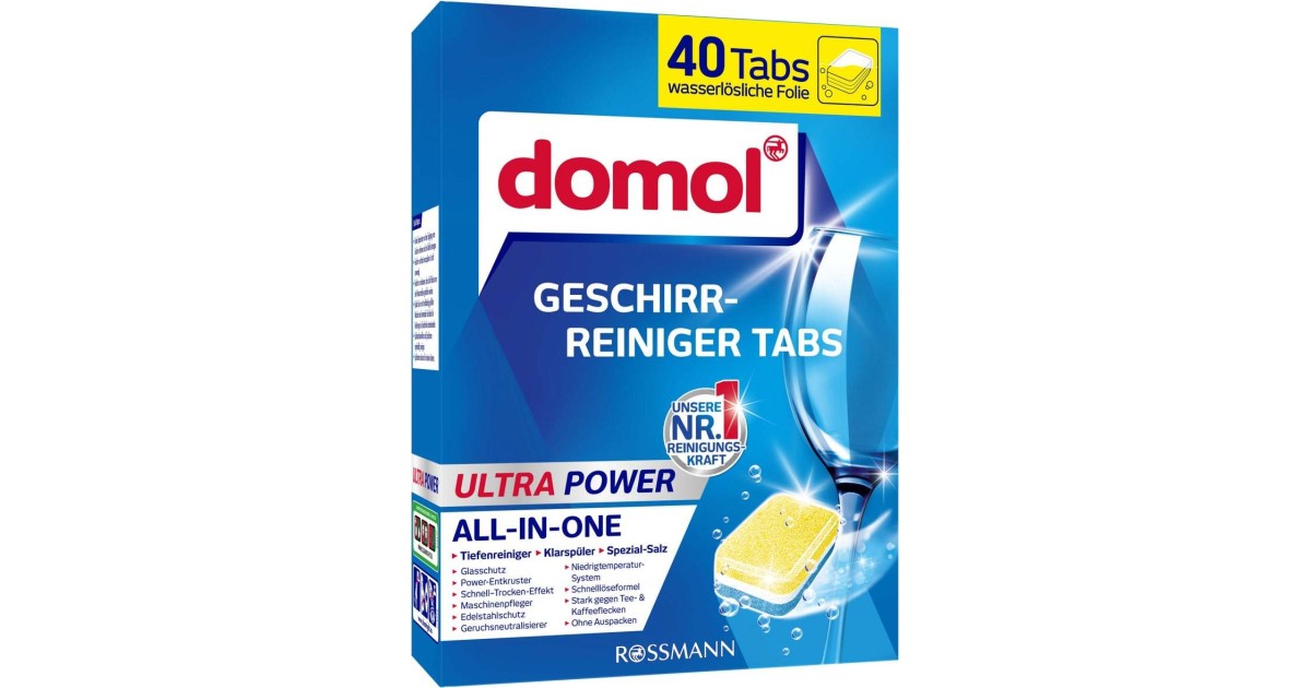 Rossmann / Domol Geschirrspülmittel Test: Preis-Leistung stimmt
