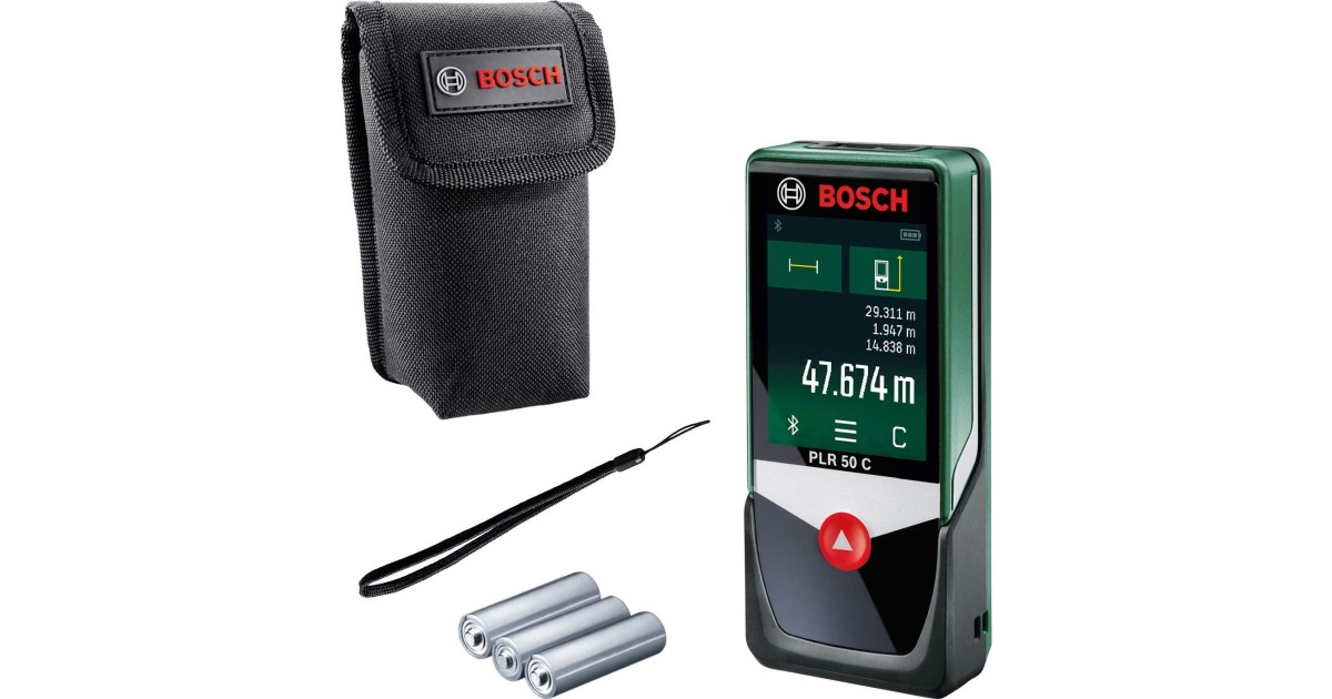 Bosch PLR 50 C: 1,3 sehr gut | Distanzmesser mit Berechnungsfunktionen