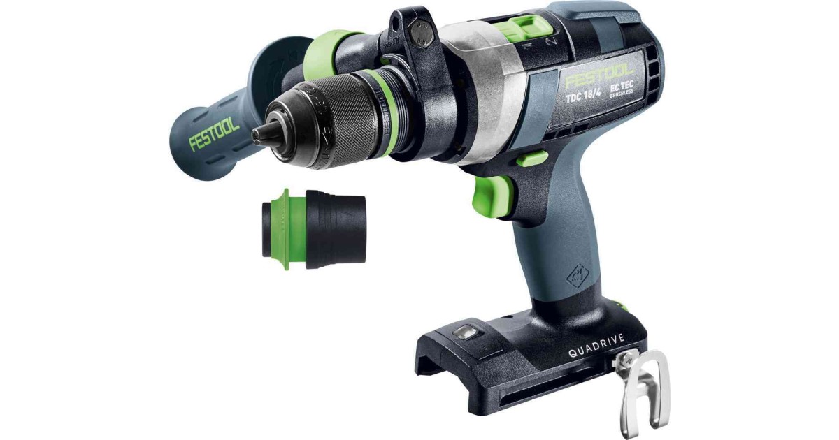 Festool Quadrive TDC 18/4 | Mit Vier-Gang-Getriebe und Wechsel-Bohrfutter