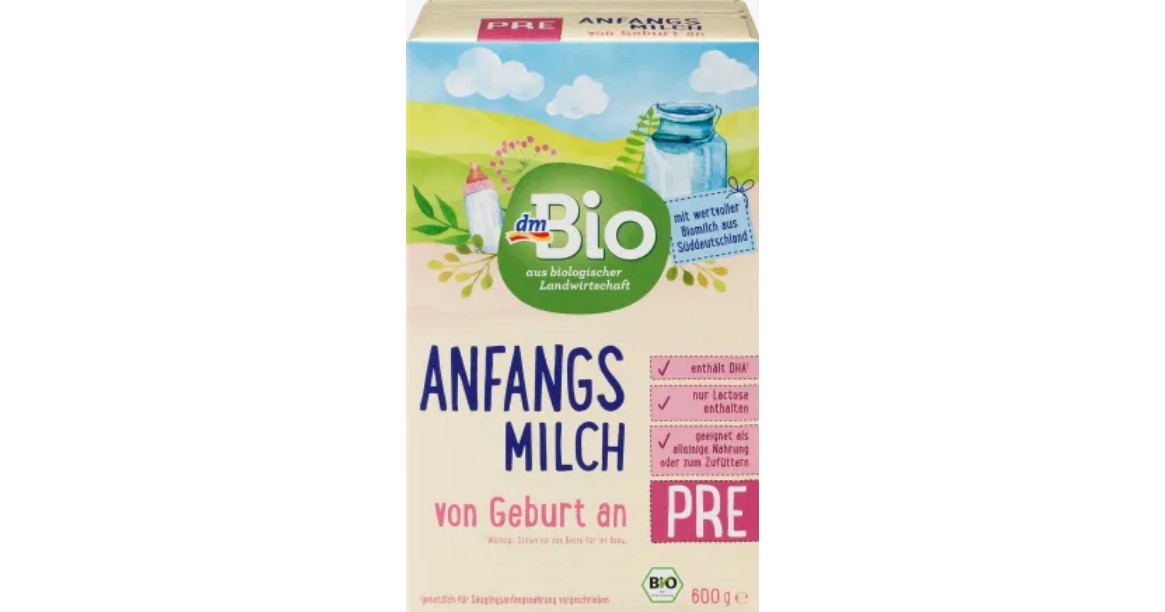 dm / Bio Anfangsmilch PRE von Geburt an im Test: 2,2 gut