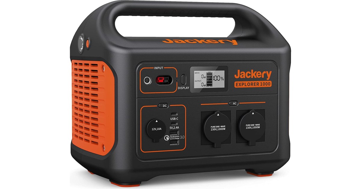 Jackery Explorer 1000 im Test: 1,9 gut | Gleich- und Wechselspannung ...