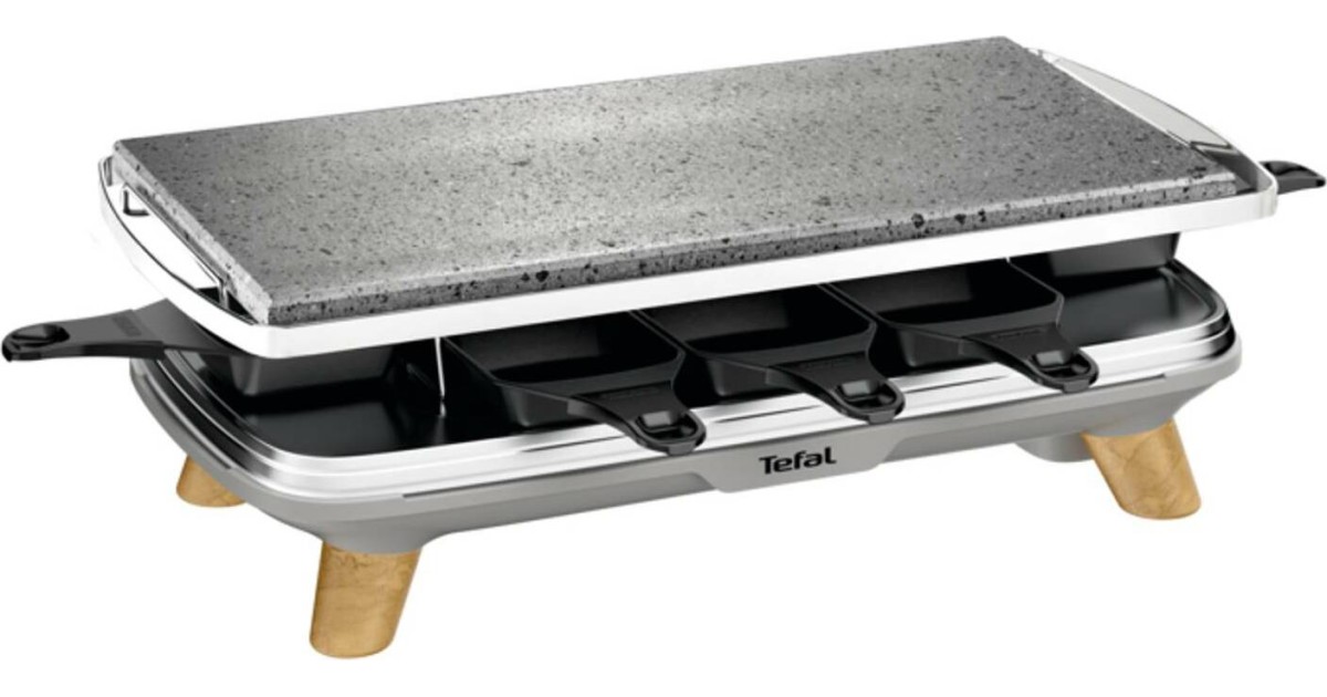 Tefal Pierrade Gourmet PR620D | Raclette mit Steingrill für bis zu acht ...
