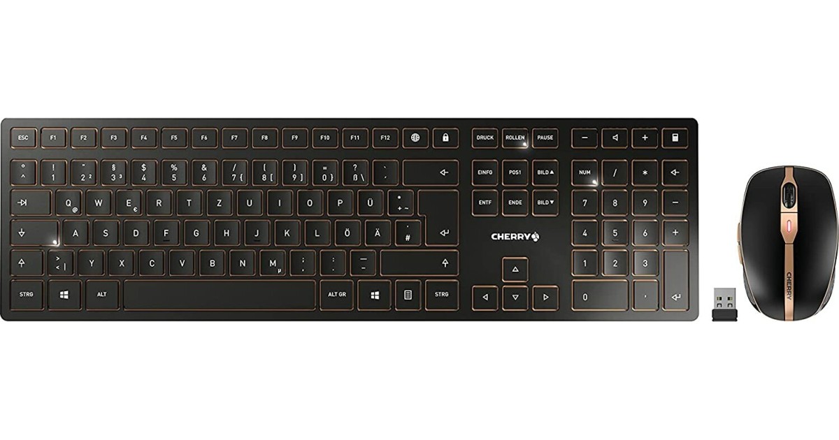 Cherry DW 9100 Slim: 1,6 gut | Designträchtiges Set für die Büroarbeit