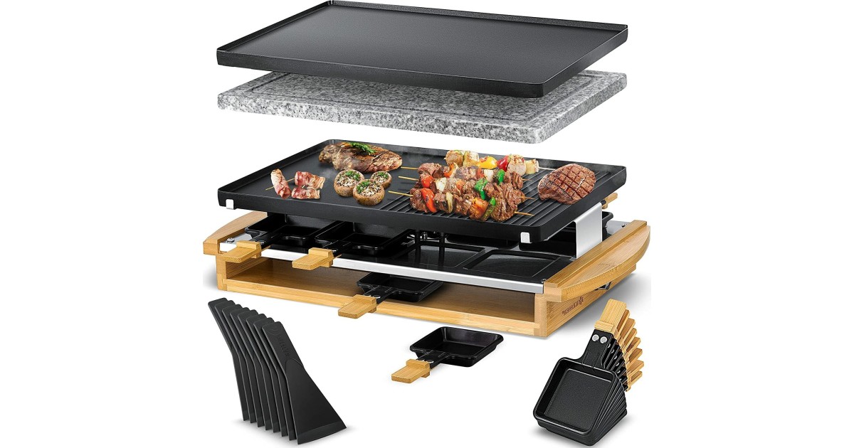 Kesser Raclette Holz: 1,5 sehr gut | Attraktiver Raclettegrill mit ...