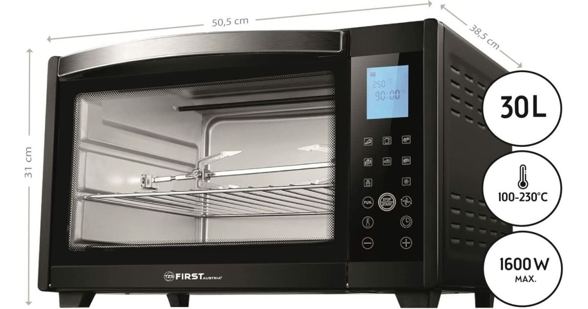 TZS First Austria FA-5043-2: 1,5 sehr gut | Unsere Analyse zum Minibackofen