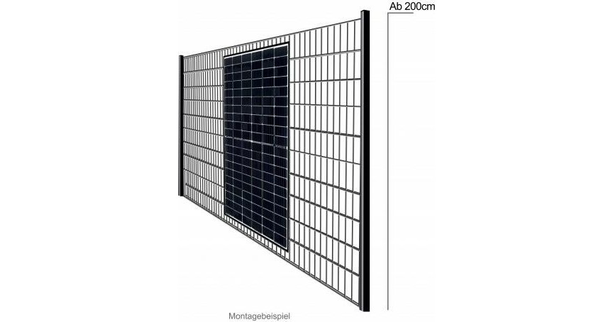 GreenAkku ZaunPV 430 bifazial | Solarkraftwerk für die Zaunmontage