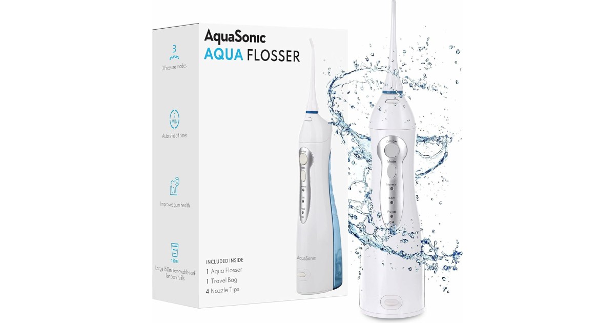Aquasonic Aqua Flosser: 1,7 gut | Einfache Munddusche mit Timer