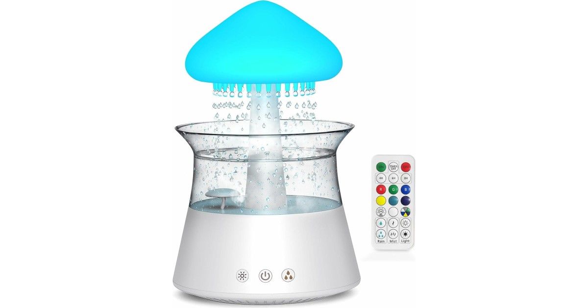 Diffuserlove Rain Cloud Humidifier: 1,8 gut | Vernebelt und imitiert Regen