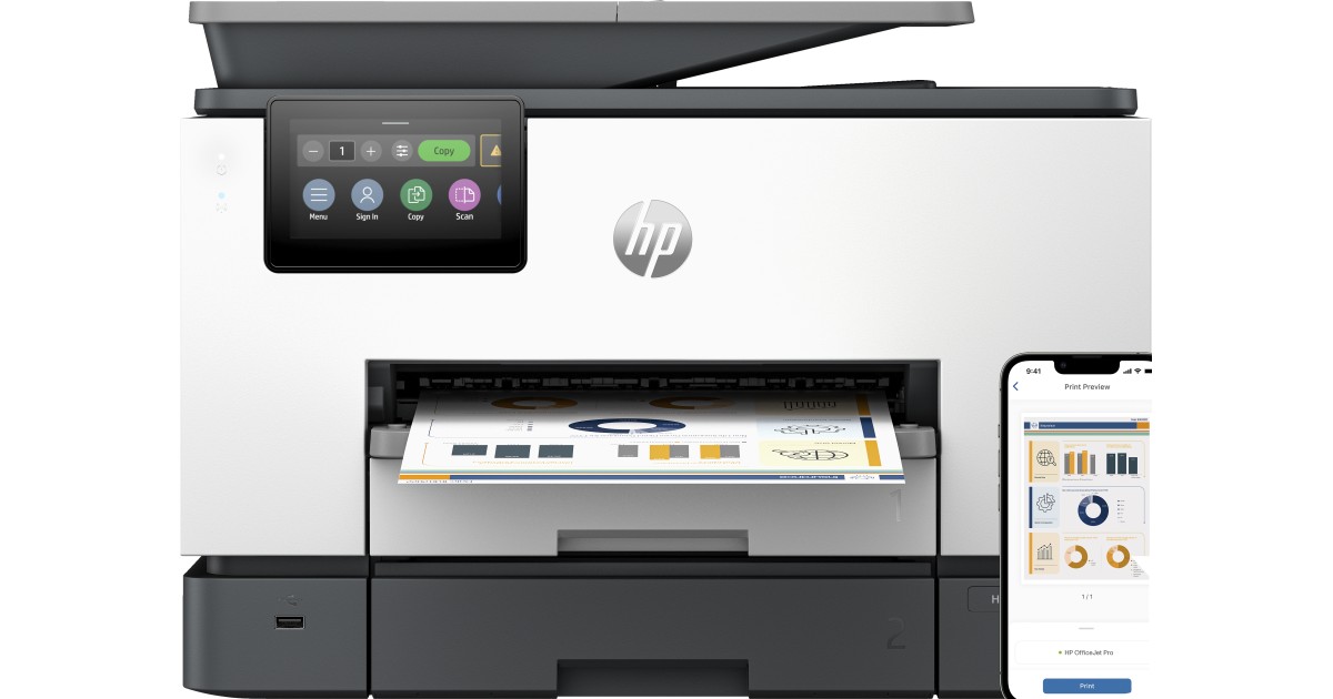 HP OfficeJet Pro 9130b im Test: 2,2 gut | Großzügige Ausstattung trifft ...