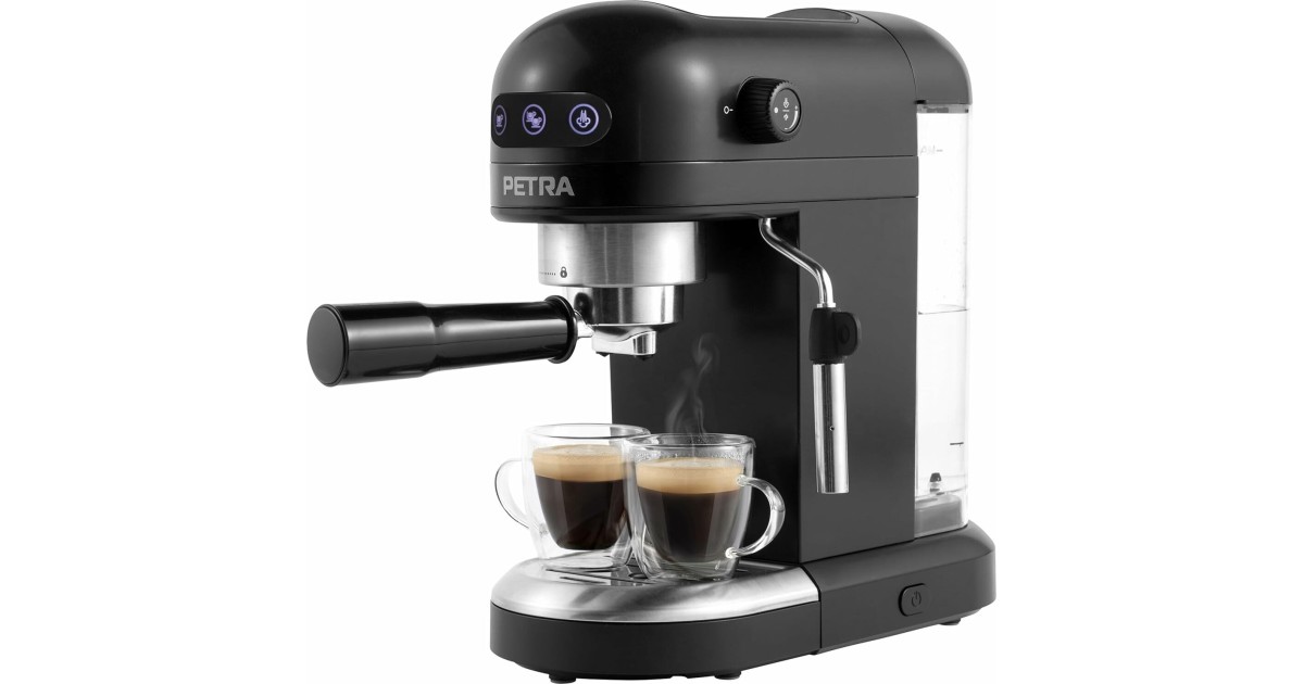 Petra PT5240 Espressomaschine mit Milchaufschäumer | Kompakte Maschine ...