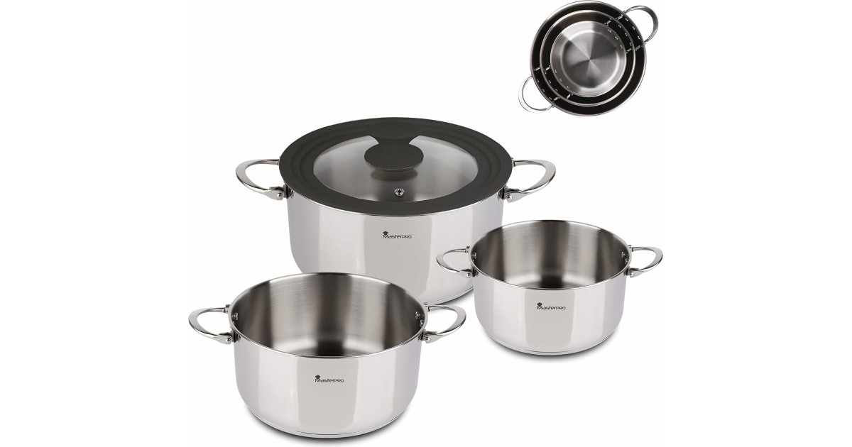 Masterpro Foodies Topfset (4-tlg.): 1,8 gut | Praktisch, effizient ...