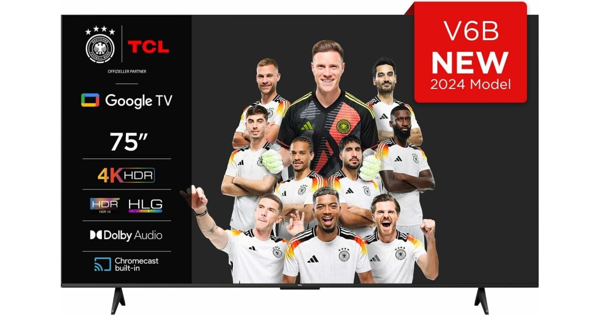 TCL 75V6B: 1,8 gut | Kino-Display mit scharfen Inhalten, leicht Einschränkungen in Ausstattung