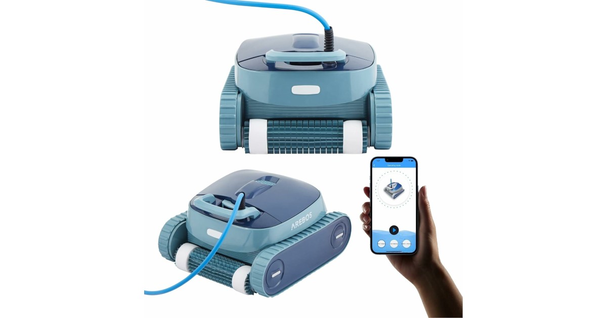 Arebos Poolroboter mit App | Poolreiniger für gründliche ...