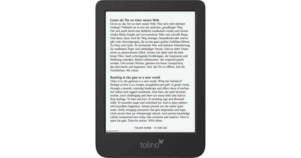 tolino shine 5 im Test: 2,1 gut | Neue Generation eines bewährten eBook ...