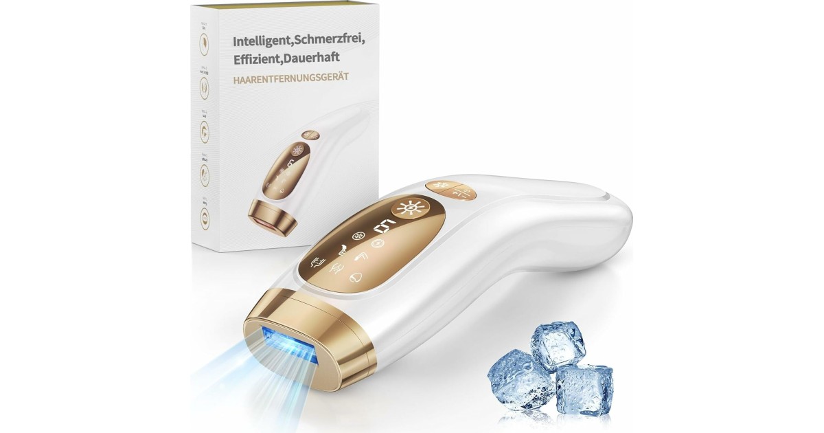 Glattol Hair Removal Device | Mit 9 Energiestufen und Eiskühlung