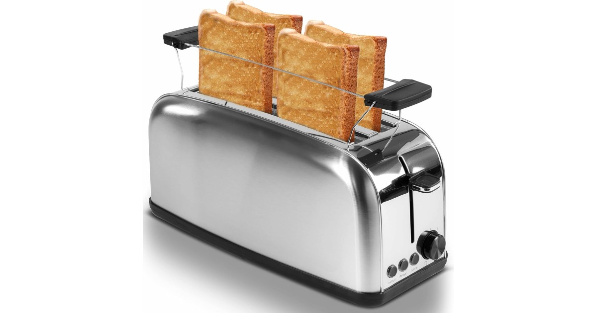 Steinborg XXL Toaster | Großer Toaster für vier Scheiben zum kleinen Preis