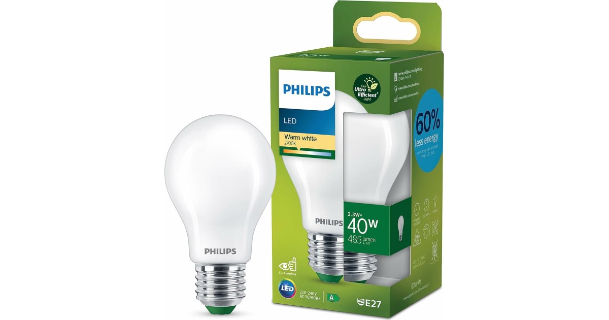 Philips LED Classic E27 2,3 W Warmweiß: 1,4 sehr gut