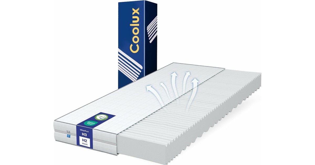 Coolux Sleep 7-Zonen Komfortschaum-Matratze 2 in 1 | Basic-Matratze für ...
