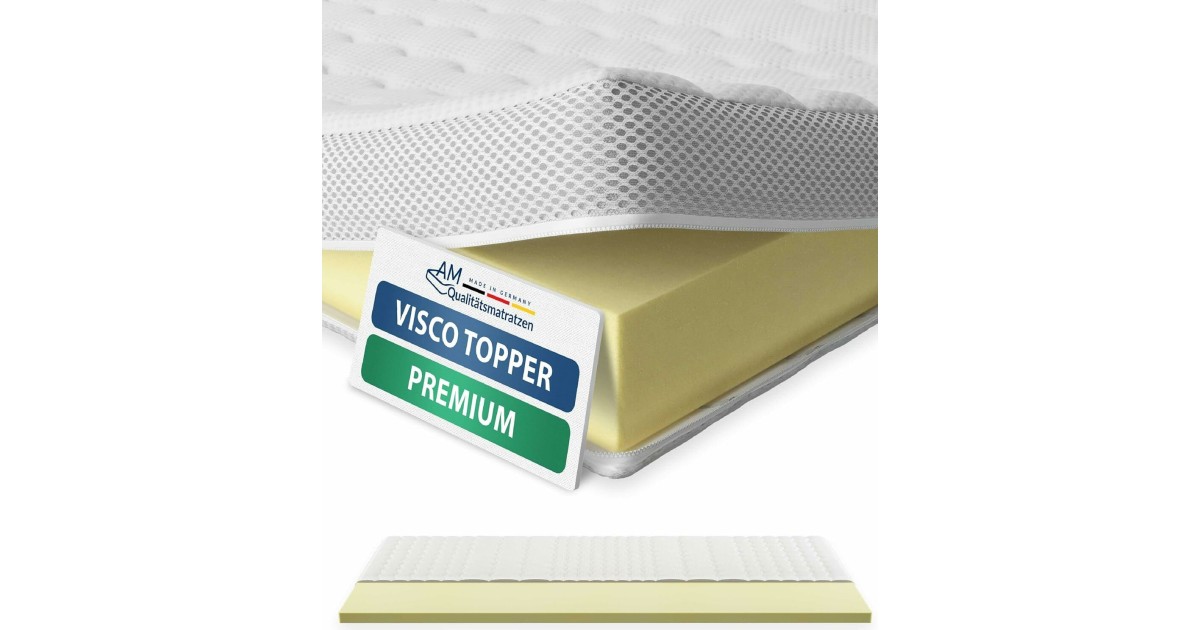 AM-Qualitätsmatratzen Premium Visco Topper: 1,7 gut | Druckentlastung ...