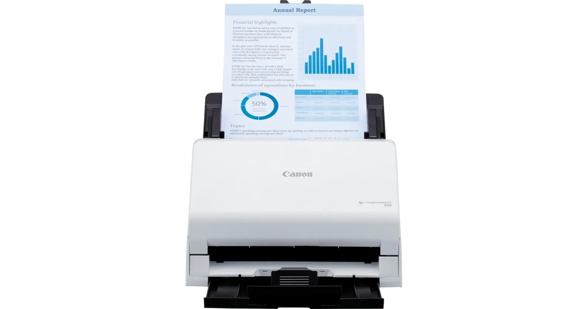 Canon imageFORMULA R30 | Simpler, aber effizienter Dokumentenscanner ...