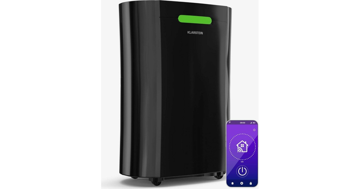 Klarstein AeroDry Smart 12L: 1,6 gut | Kompakter Entfeuchter für Zuhause