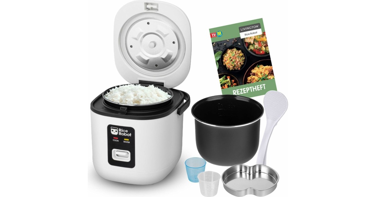 Mediashop.tv Livington RiceRobot | Kleiner, aber feiner Reiskocher ohne ...