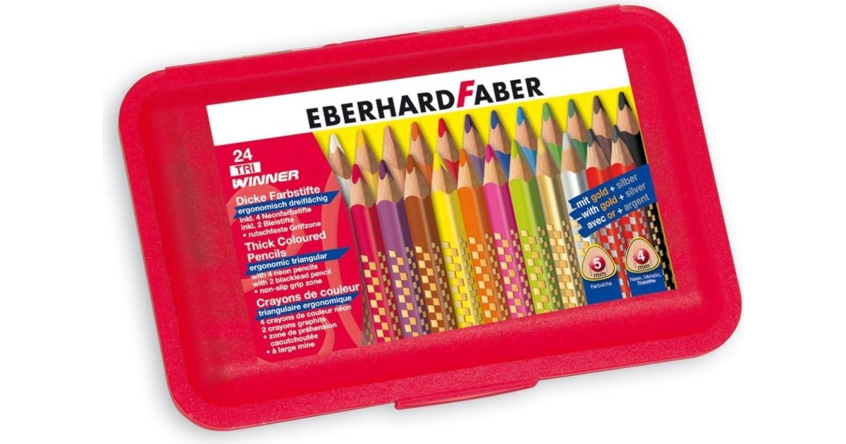 Eberhard Faber 24 Tri Winner Dicke Farbstifte, dreikantig im Test: 2,3 gut