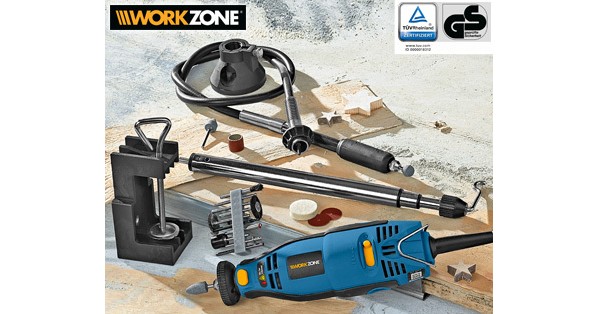 Aldi Süd / Workzone Schleif- und Gravur-Werkzeug | Einstiegs-Multitool