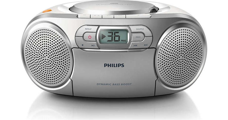 Philips AZ127/12: 2,1 gut | Kleine Boombox für CDs und Kassetten