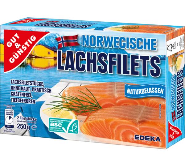 Edeka / Gut & Günstig Norwegische Lachsfilets im Test: 3,2