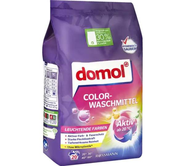 Rossmann / Domol Colorwaschmittel Pulver im Test: 2,3 gut